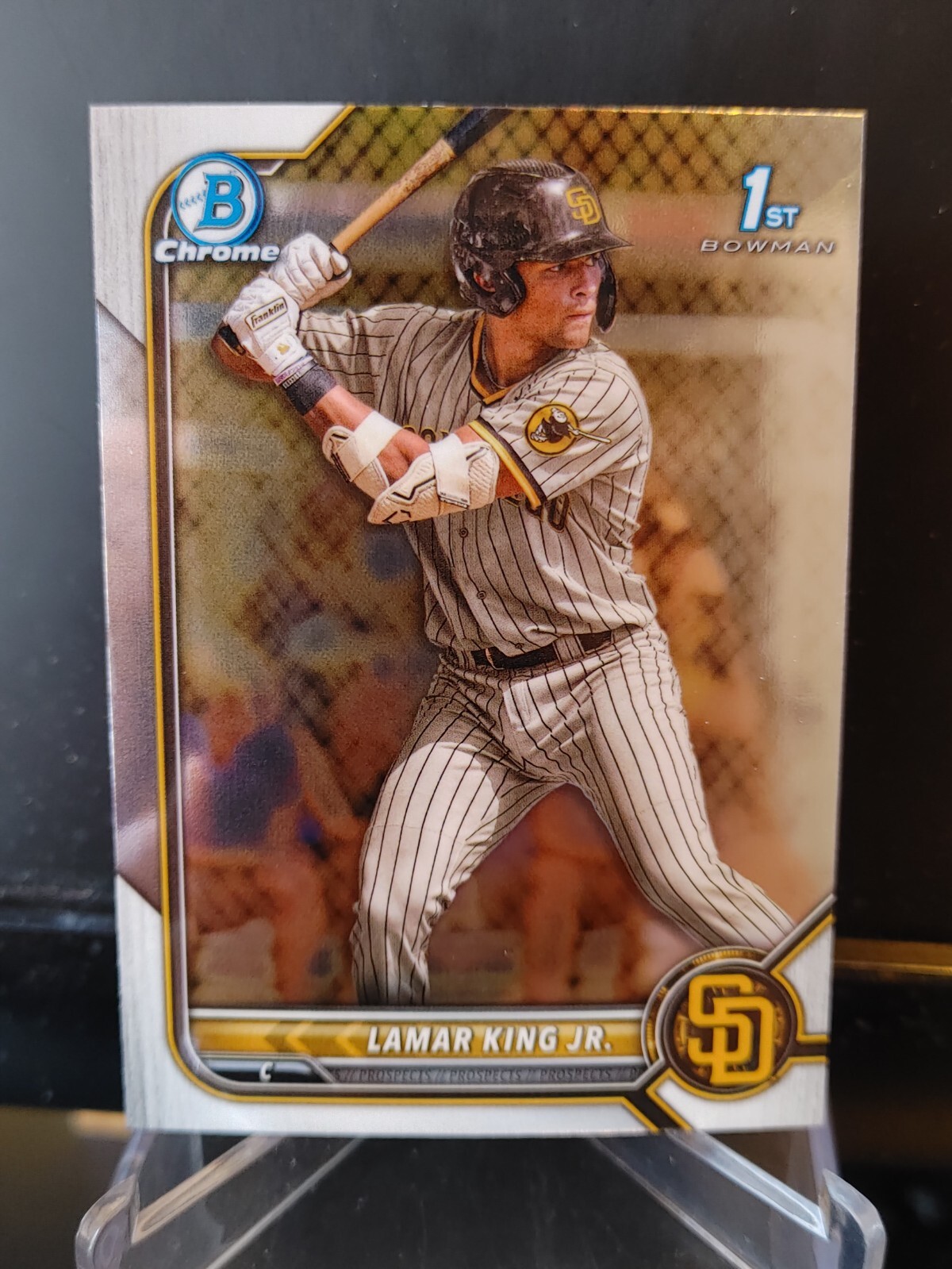 Lamar King Jr. 2022 1st Bowman Draft Chrome #BDC-143 - San Diego Padres ...