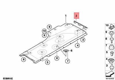 Genuine BMW X1 E81 E84 E87 E90 E91 Deflector Lip Underbody Shield ...