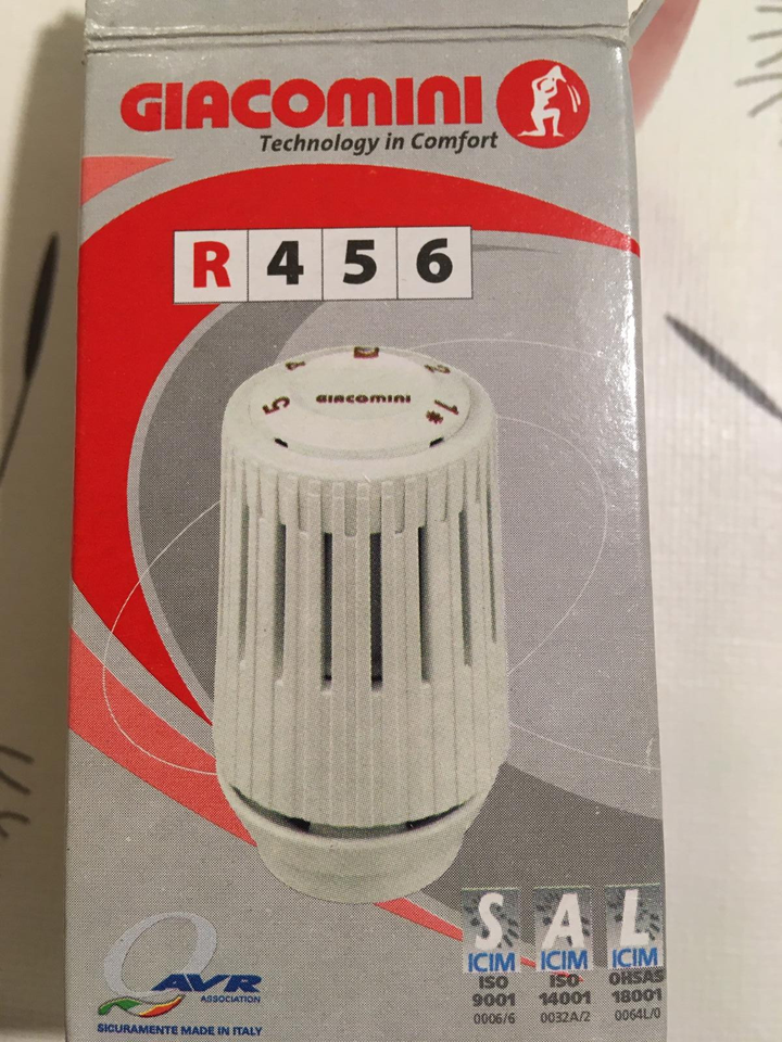 NEW Giacomini R456 thermostat head valve radiator TRV central heating ...
