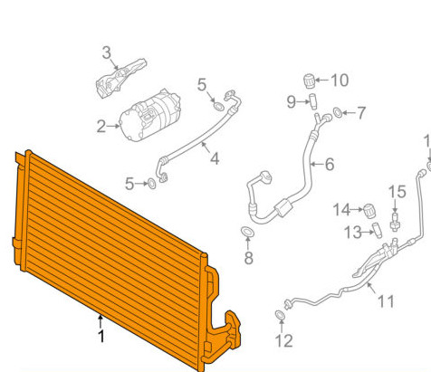 NEW BMW 1 F21 A/C AIR CONDENSER RADIATOR 64506804722 114D DIESEL 1.6 ...