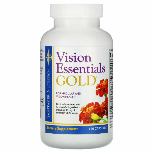 Dr. Whitaker's Vision Essentials Gold - Eye Health Supplement with 40 ...