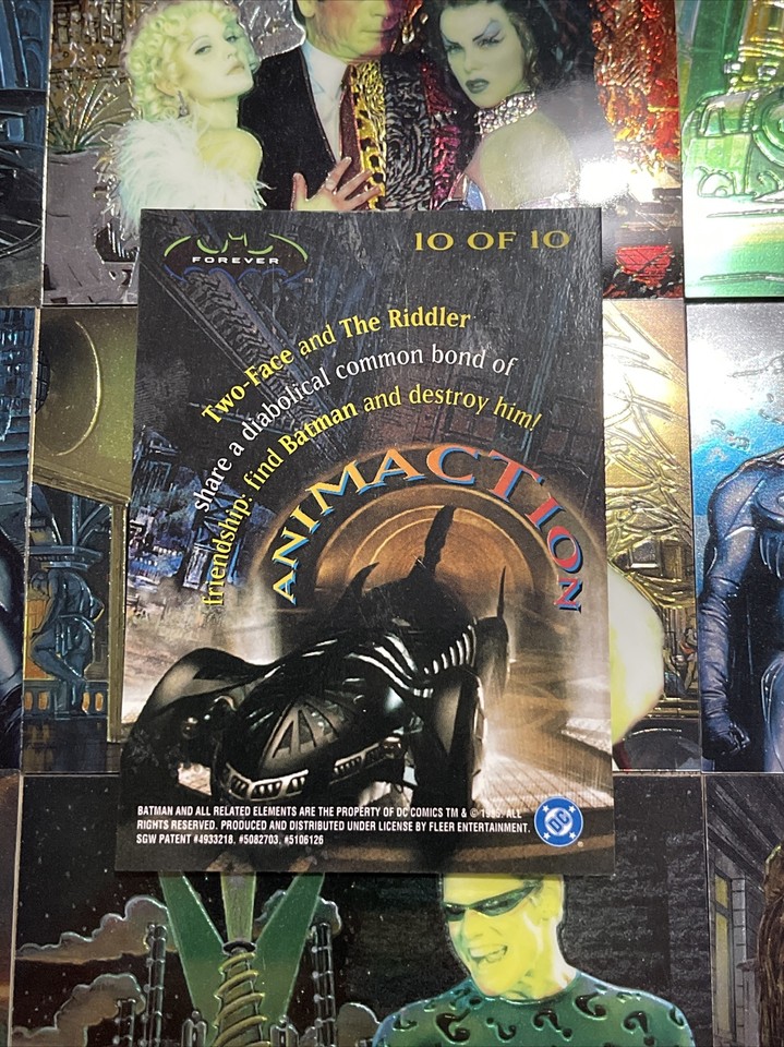 2005 Fleer BATMAN FOREVER CHROMIUM FOIL 10 Card Set - ANIMACTION ...