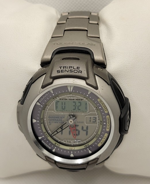 Casio Pro Trek PRG 60 Mens Watch Triple Sensor Tough Solar PRG60 ...