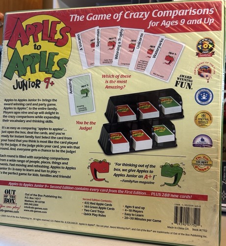 New Apples to Apples Junior (9+) Board Game | eBay