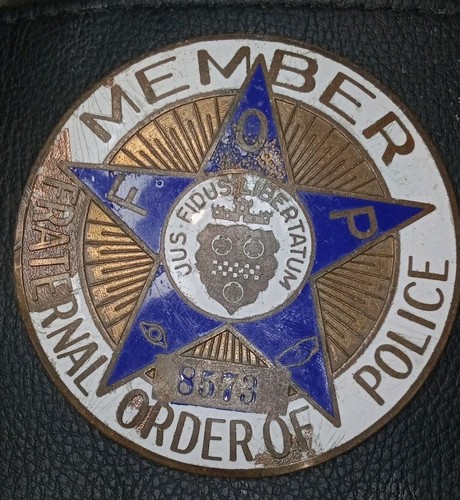 Scarce 1930s Porcelain Enamel FOP Fraternal Order Police License Plate ...