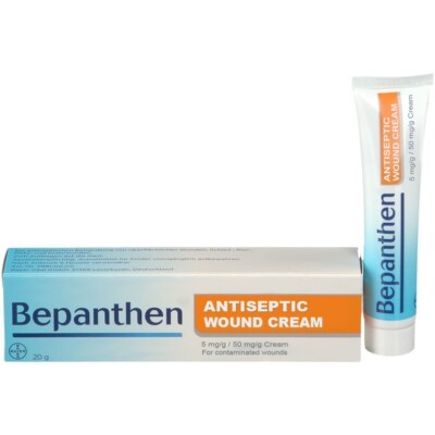 Bepanthen Antiseptic Wound Cream for Disinfecting Small Wounds & Minor ...