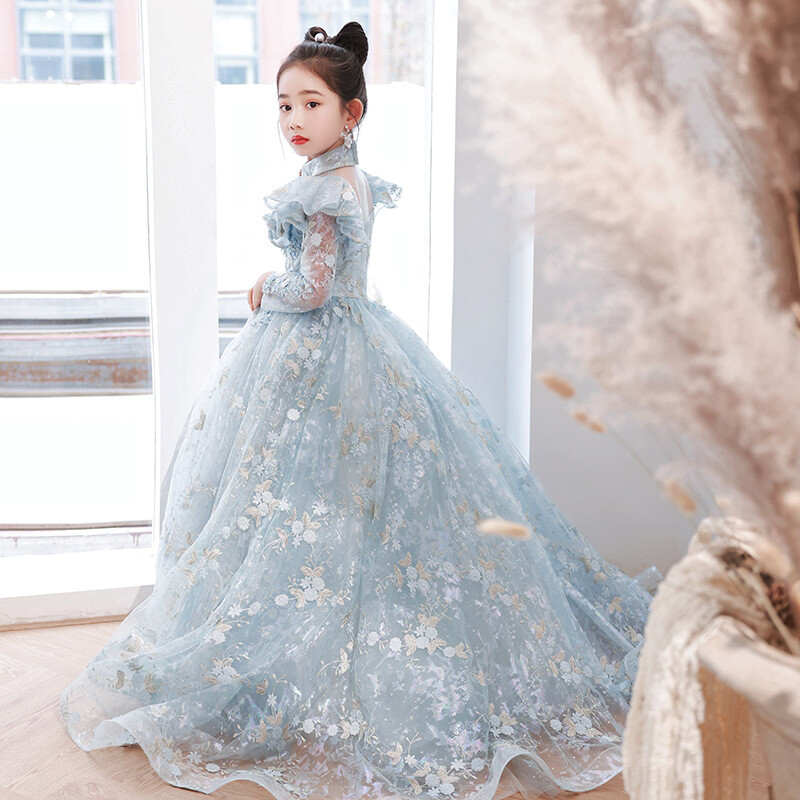 Blue Princess Dresses For Girls
