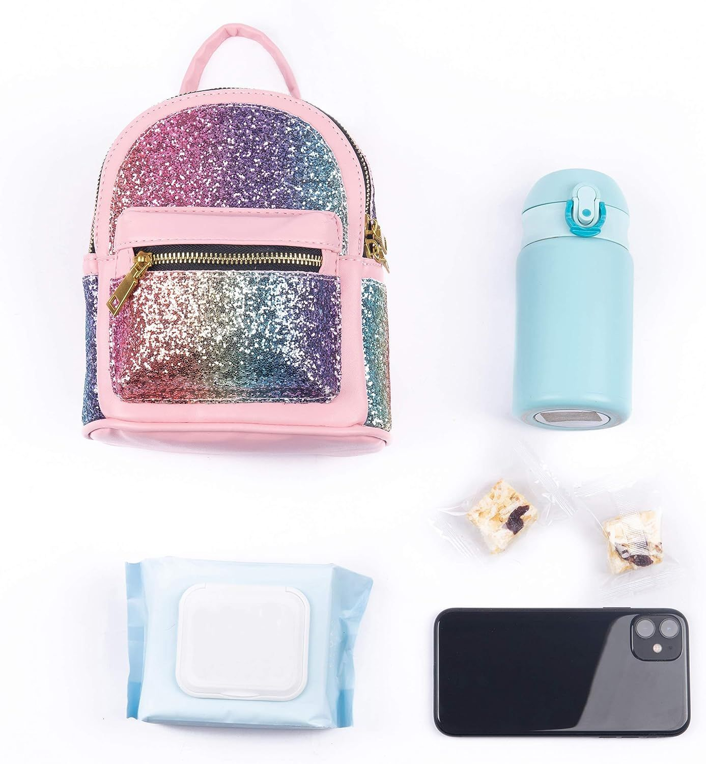 SEALINF Women Girl Bling Mini Backpack Convertible Shoulder Cross Bags ...