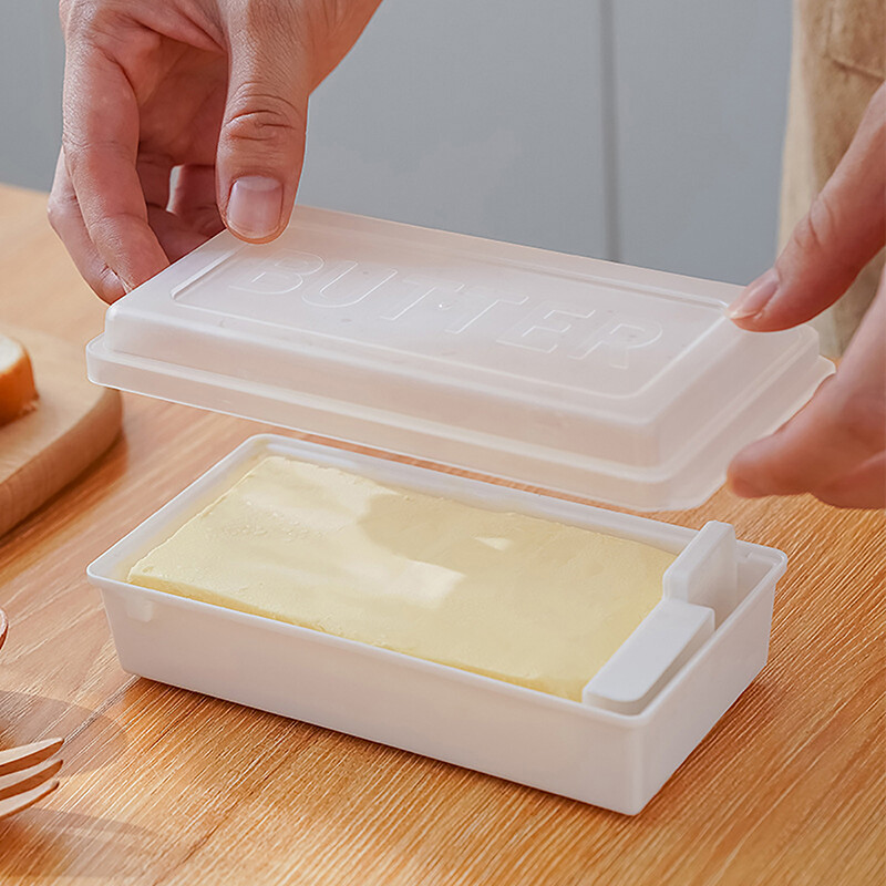 Butter Storage Box With Cover And Cutting Knife Butter Fresh-keeping ...