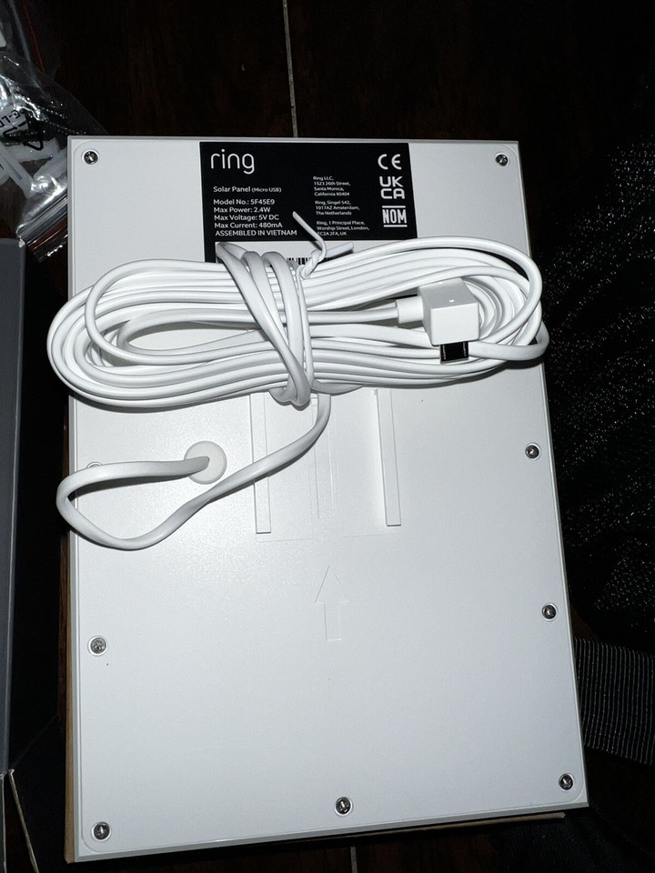 Ring Solar Panel (2nd Generation), 4W, White, USB-C Connector | eBay