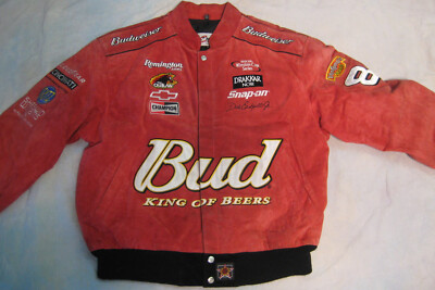 Bud King Of Beers #8/ Race Jacket / Dale Earnhardt Jr /Red leather/xl ...