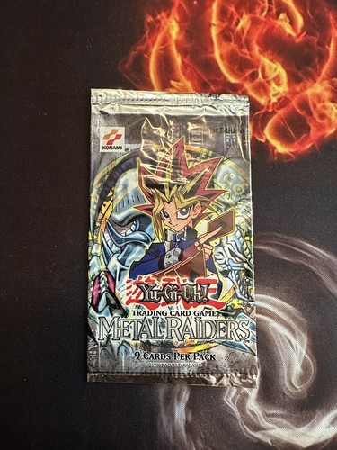 Yugioh MRD Metal Raiders 1st Edition Booster Pack Empty Wrapper Vintage ...