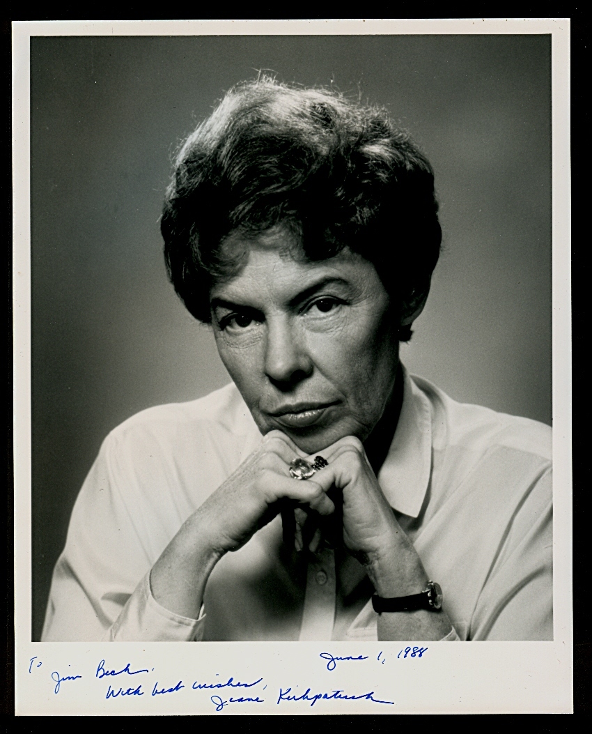 Ambassador to UN Jeane Kirkpatrick - 8x10" AUTOGRAPHED 1988 Glossy ...