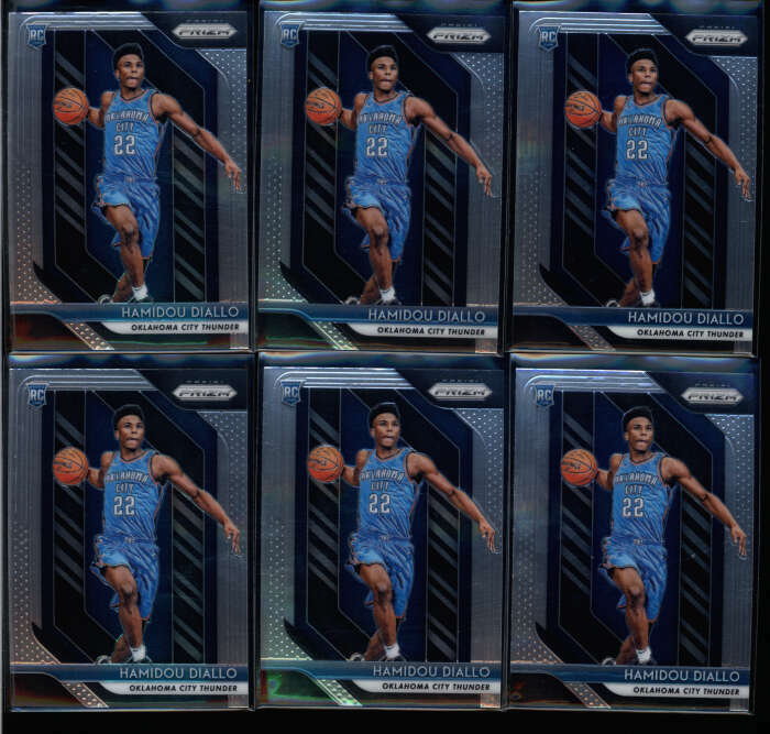 LOT OF (6) HAMIDOU DIALLO 2018/19 PANINI PRIZM #9 ROOKIE RC BASE FC5887 ...