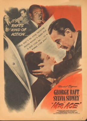 1946 ADVENTURE GEORGE RAFT SYLVIA SIDNEY STANLEY RIDGES MR ACE FILM ...