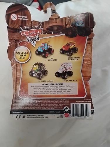 Disney Pixar Cars TOON Rasta Carian Deluxe Size Die-Cast Monster Truck ...