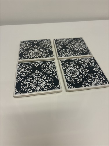 Tile Coaster Savvy Ornate Set of 4 Retro Classic Stamped 50’s & 60’s ...