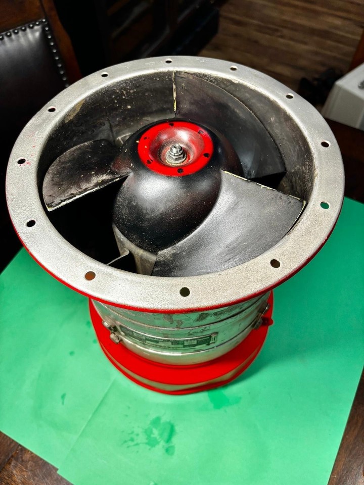 TWIN Prop AXIAL BLOWER Fan by Dynamic Air 3.2HP 27VDC 7000 RPM 1250 CFM ...