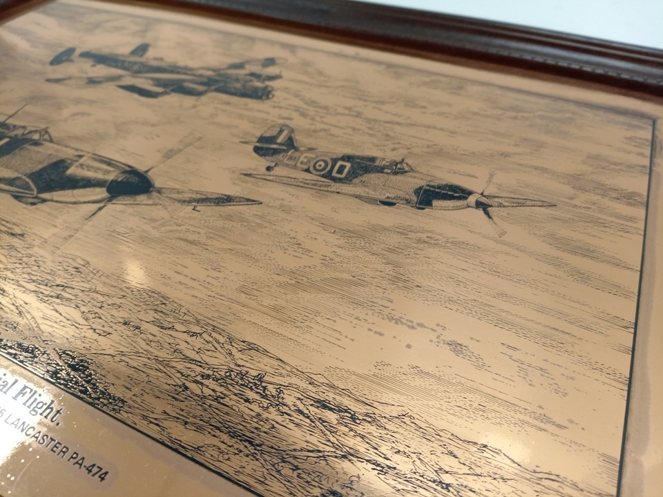 Battle of Britain Memorial Flight Cotswold Etching Framed Art Pre Owned ...
