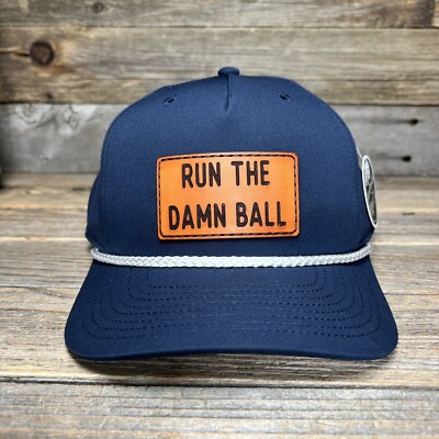 RUN THE DAMN BALL leather patch Rope Snapback Hat | eBay