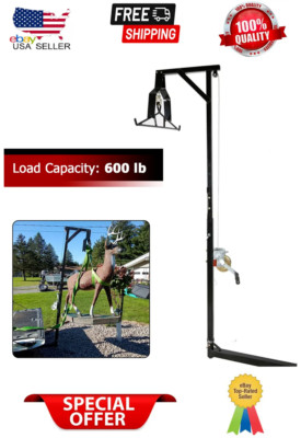Game Hoist 600lb Swivel Lift Hitch Mount Gambrel Bow Gun Deer Hog ...