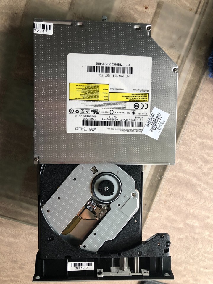 HP Pavilion DV7-4065DX BluRay BD-ROM Lightscribe CD/DVD Burner 605417 ...