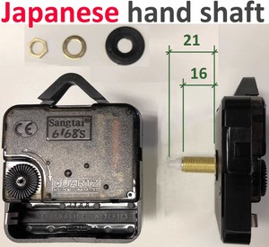 Quartz clock movement, Sangtai 6168S, long shaft 21mm, with hanger ...