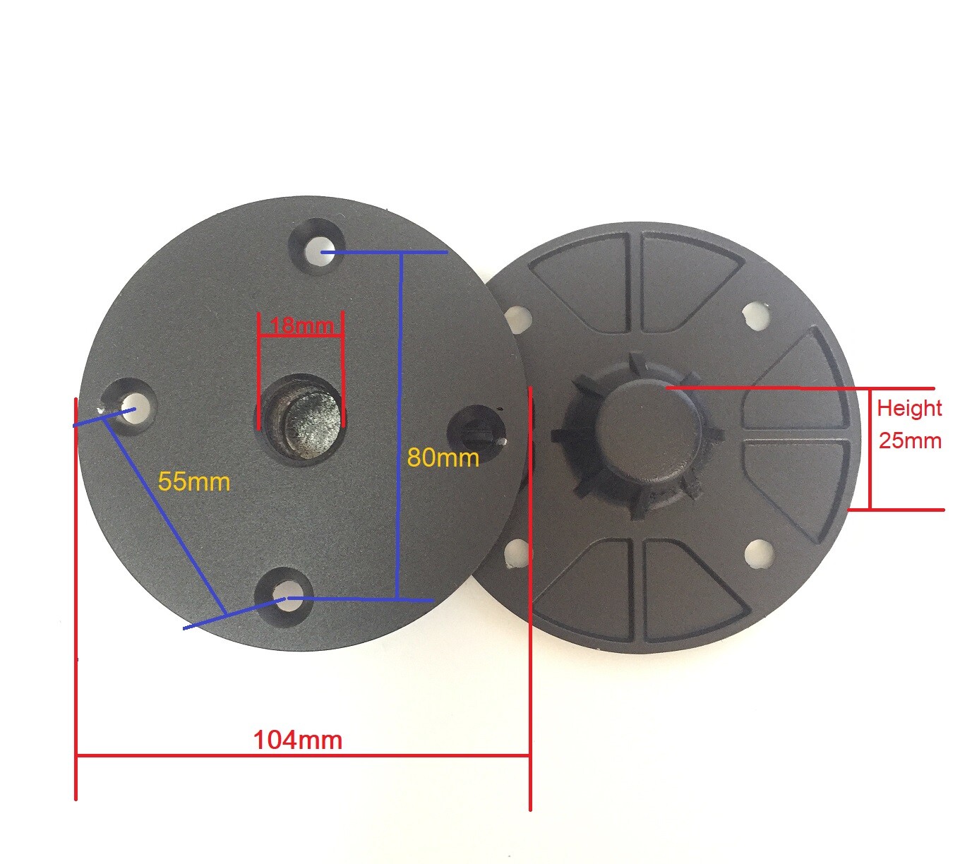 Aluminium Threaded Speaker Mounting Top Hat For M20 Threads Tapped ...