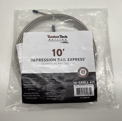 Azek Timber Tech Railing Impression Rail Express Cable Kit 10 ...