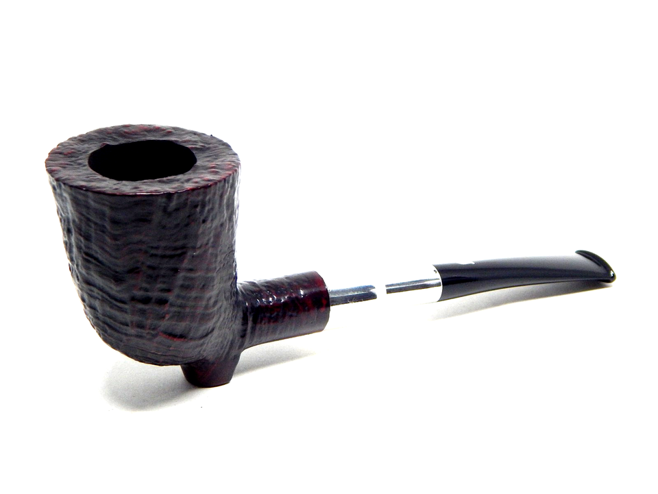 SER JACOPO S2 RING GRAIN BLAST STERLING SILVER SPIGOT CUTTY ESTATE PIPE ...