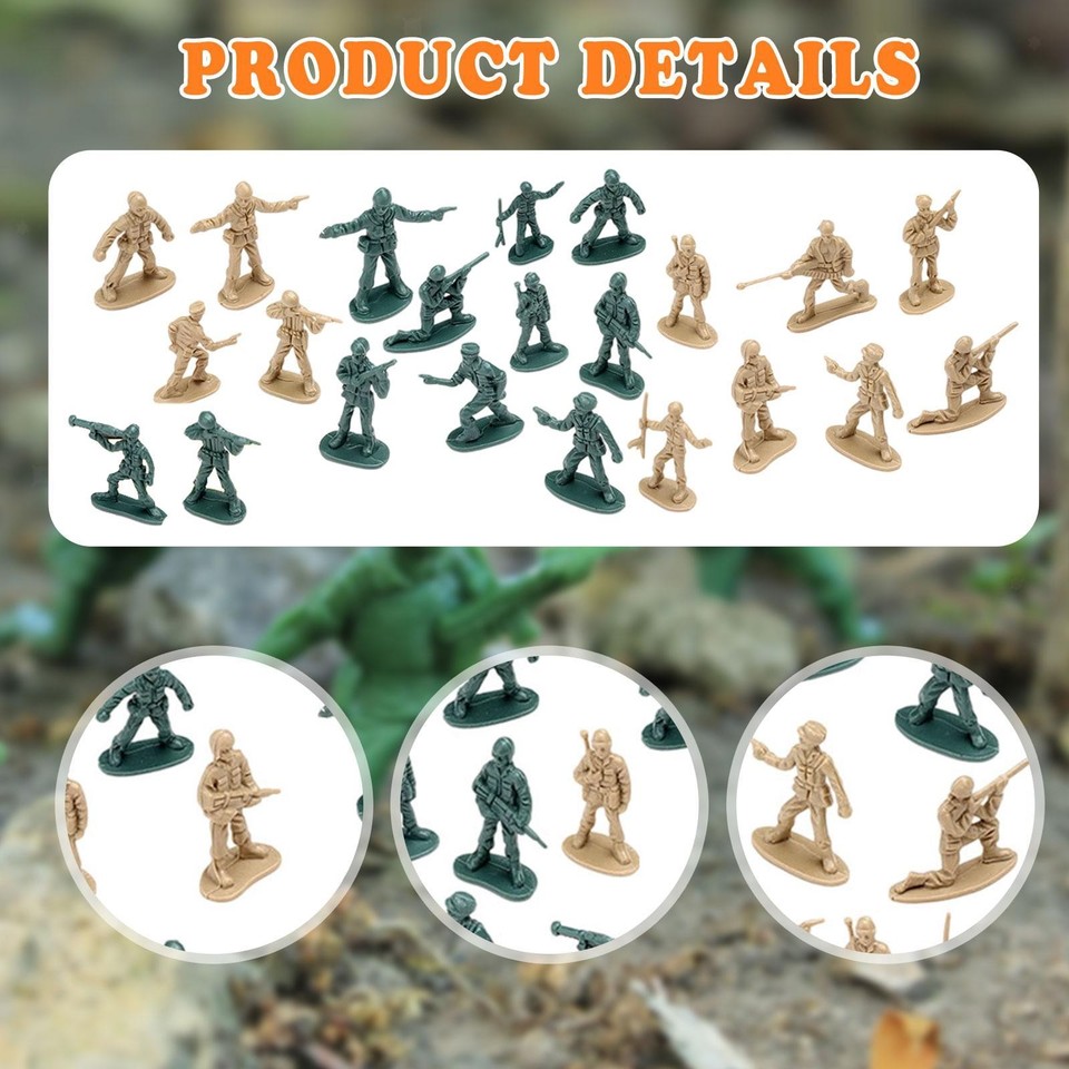 100Pcs 1/72 Scale Soldier Models Kit Mini Soldier Figures Child ...