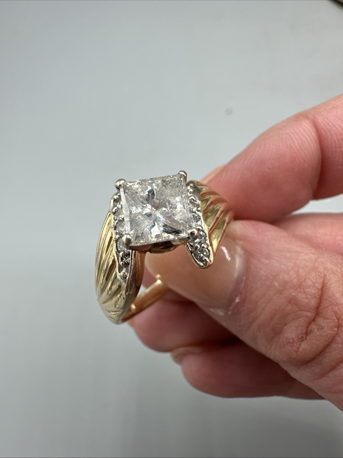 2 Carat 14K Gold Diamond Engagement Ring Center=1.50 … - Gem