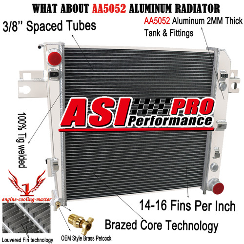 3 ROW Aluminum Radiator FOR 2002-2006 2003 2004 2005 Jeep Liberty 3.7L ...