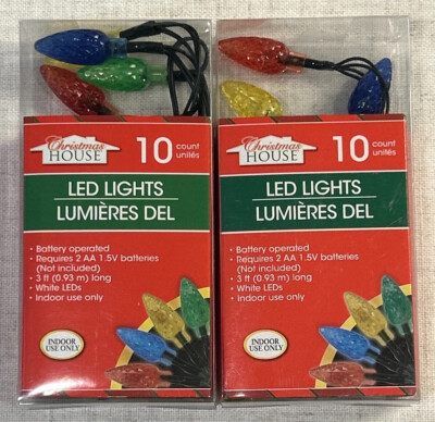 Christmas House Multi-Colored Twinkle Star 1” LED Christmas Lights 10ct ...
