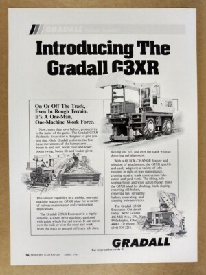 1984 Gradall G3XR Excavator vintage print Ad | eBay
