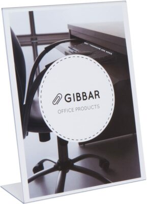 [3 Pack] Gibbar 8.5 x 11 Inches Slant Back Thick Clear Sign Holder Ad ...