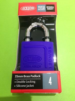 1 x New Lockwood Padlock part number 120N/35/123 3 x keys brisbane ...