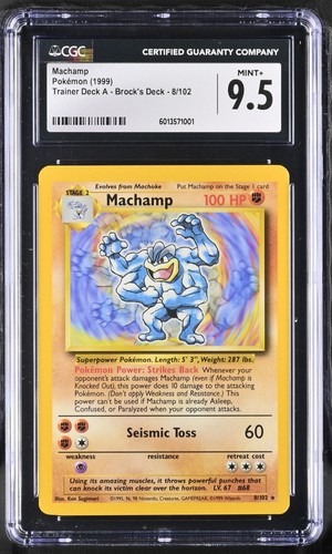 Pokemon Card Machamp 8/102 Brocks Trainer Deck A PROTOTYPE CGC 9.5 ...