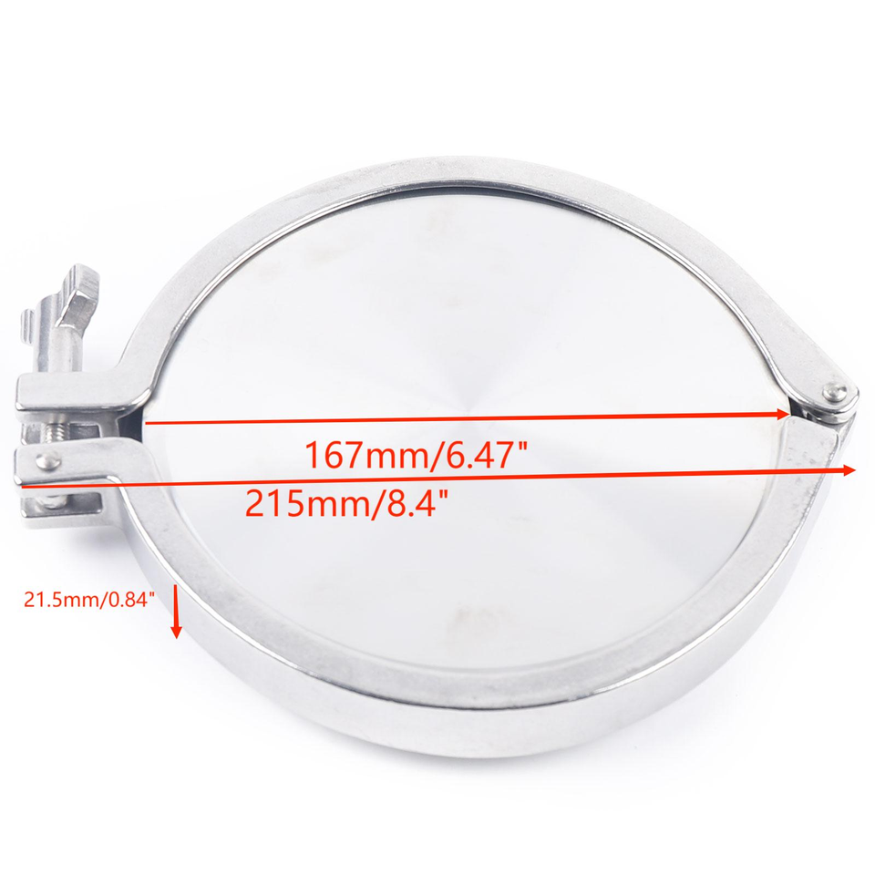 6 Inch Tri Clamp Weld Ferrule + End Cap + Clamp + Gasket Kit 304 ...