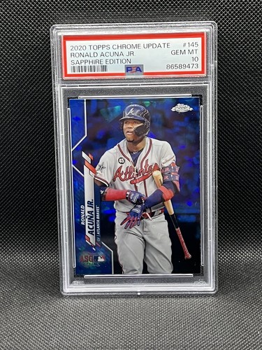 RONALD ACUNA Jr PSA 10 2020 Topps Chrome Update Sapphire Refractor ...