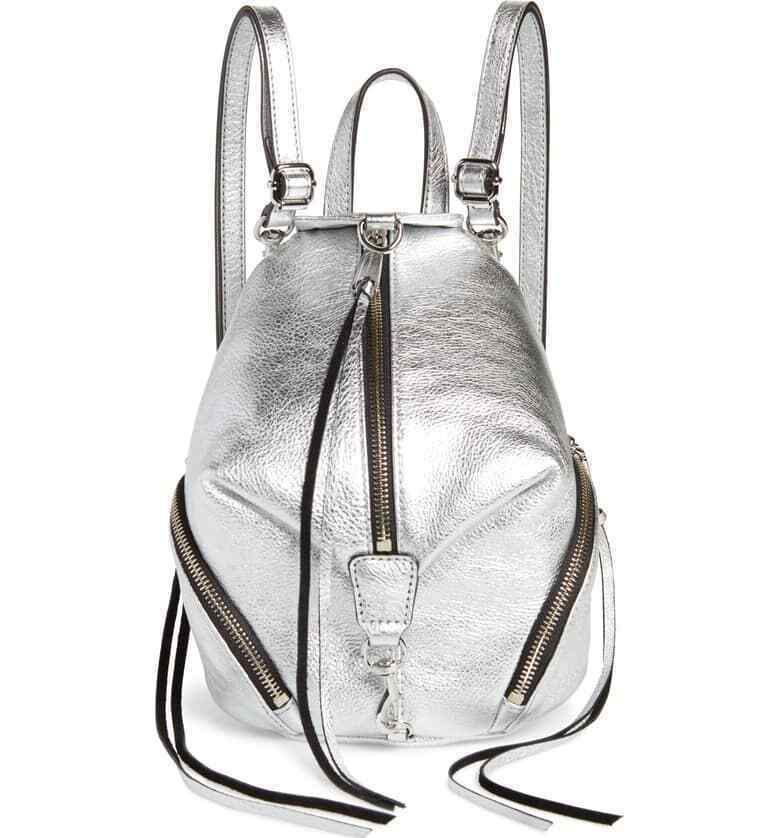 NWT Rebecca Minkoff Julian Mini Leather Backpack Black Grey Navy Pink ...
