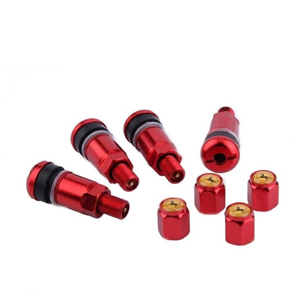 8PCS Aluminum Tire Valve Stems Metal Tubeless Wheel Caps Bolt-In Tyre ...