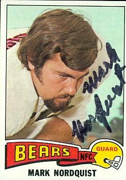 Mark Nordquist autographed Football Card (Chicago Bears) 1975 Topps ...