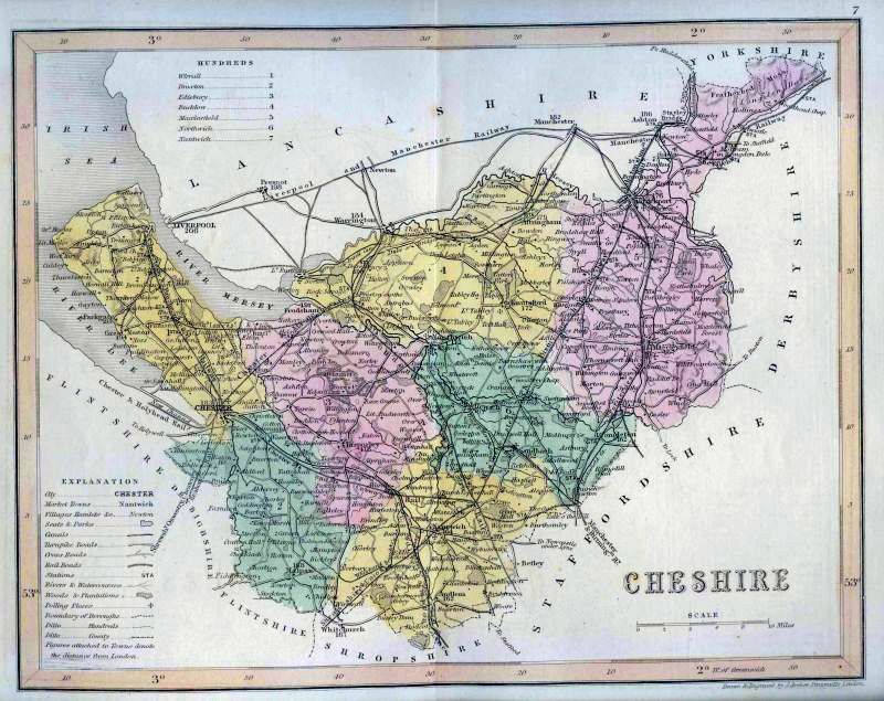 Cheshire England Map