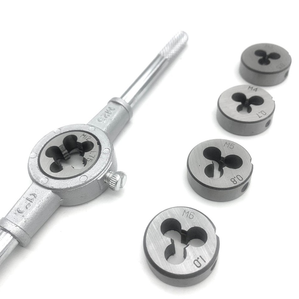 8Pcs Metric Hand Tap and Die Set M3- Screw Thread Plugs Straight ...