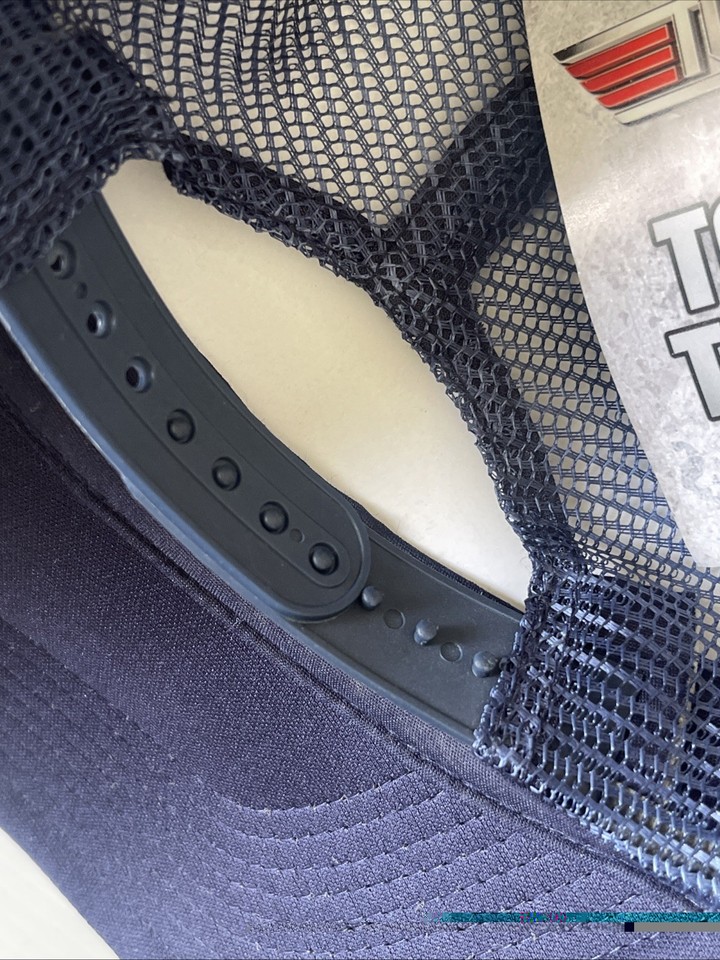 Top Gun Mesh Trucker SnapBack Hat Navy Blue Adjustable Cap Maverick ...