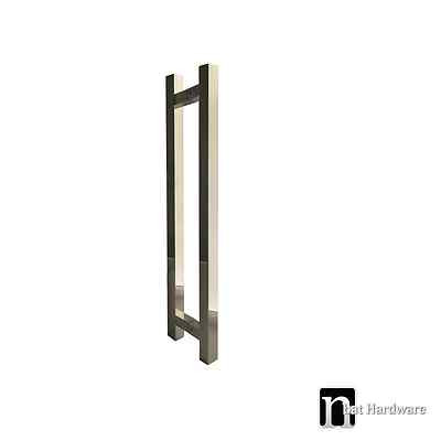 1 Pair of "Barron” Entrance Door Pull Handle 800mm - Polished Chrome ...