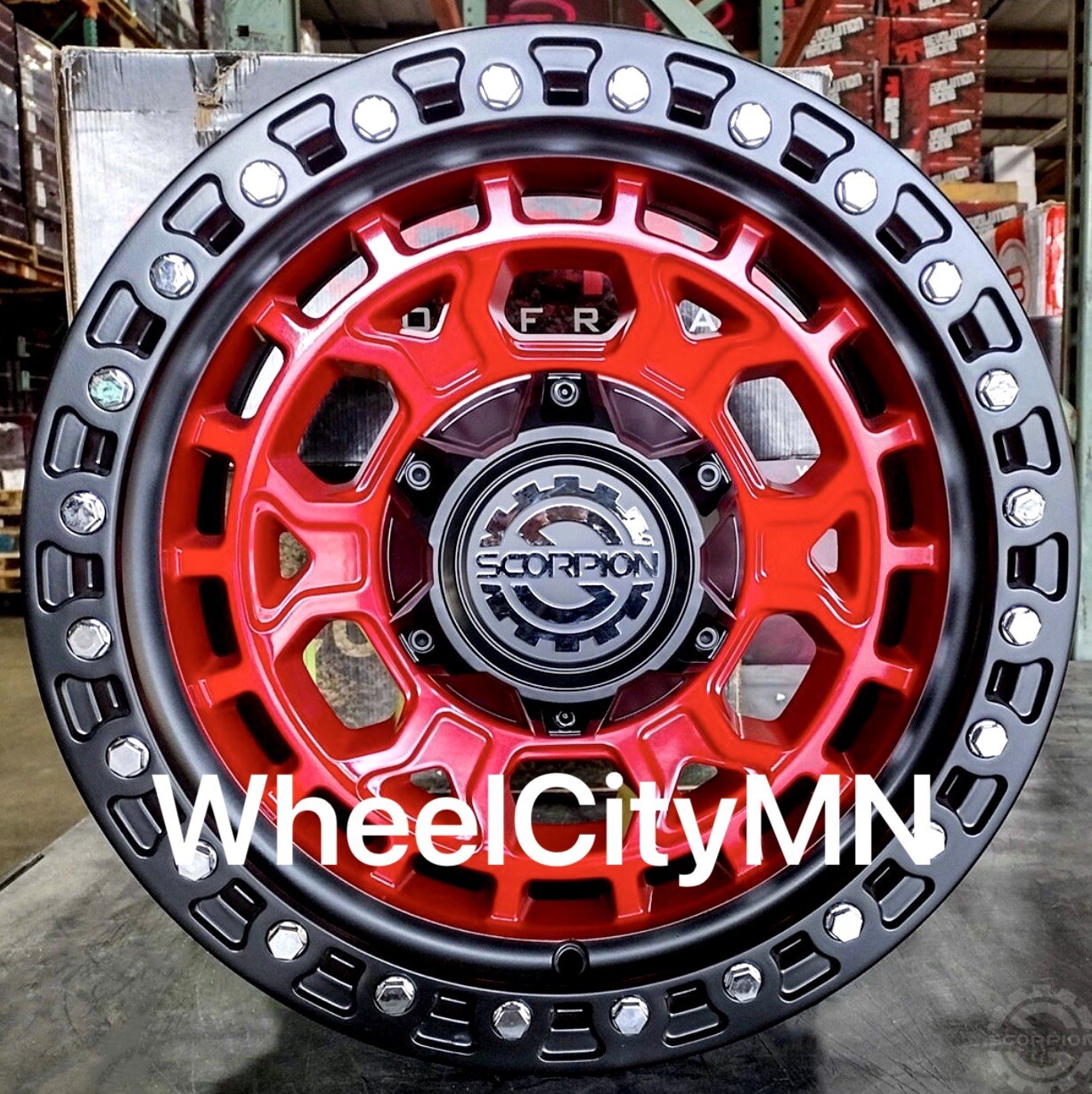 17" Black Candy Red Scorpion Nomad Wheels | Fits Ford F150 Raptor 6x135 ...