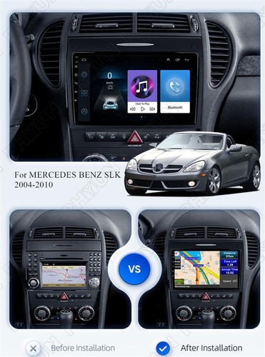 For 2004-10 Mercedes Benz SLK Class R171 GPS Stereo Radio Carplay 9 ...