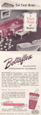 1948 Boltaflex Upholstering Material: Royal Touch of Beauty Vintage ...